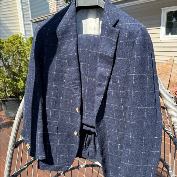 Suitsupply | Suits & Blazers | Mens Navy Window Pane Suit | Poshmark